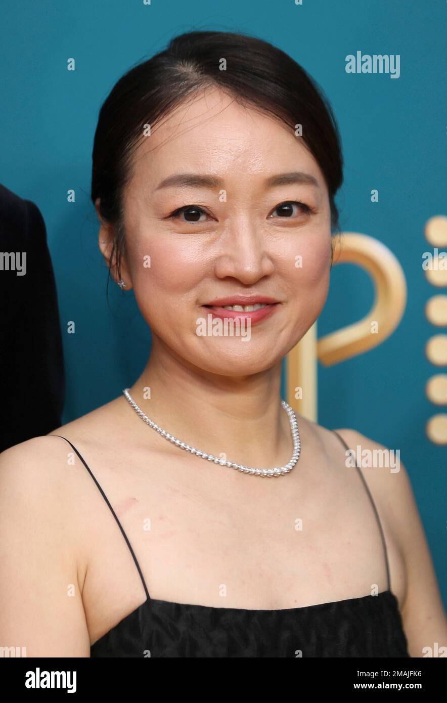 Kim Ji-Yeon arrives at the 74th Emmy Awards on Monday, Sept. 12, 2022 ...