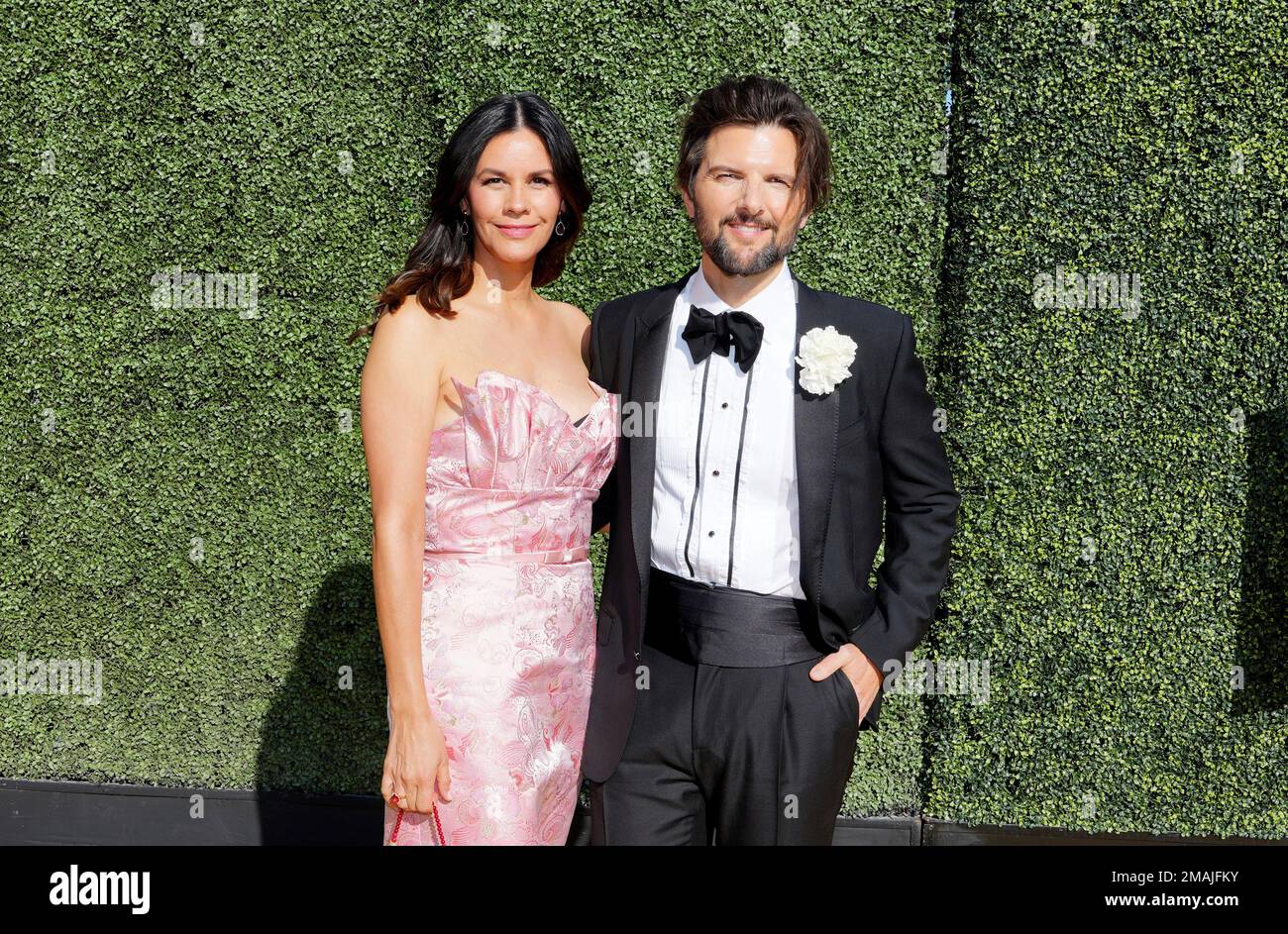 Dry Bar celebrates Marie Kojzar, left, Adam Scott and this year’s Emmy ...