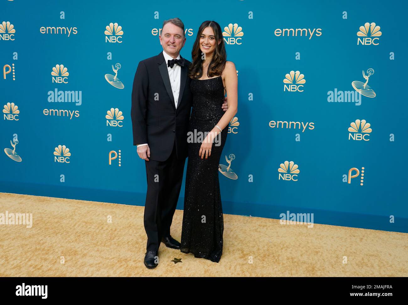 Javier Winnik, left, and Allison Winnik arrive at the 74th Primetime ...