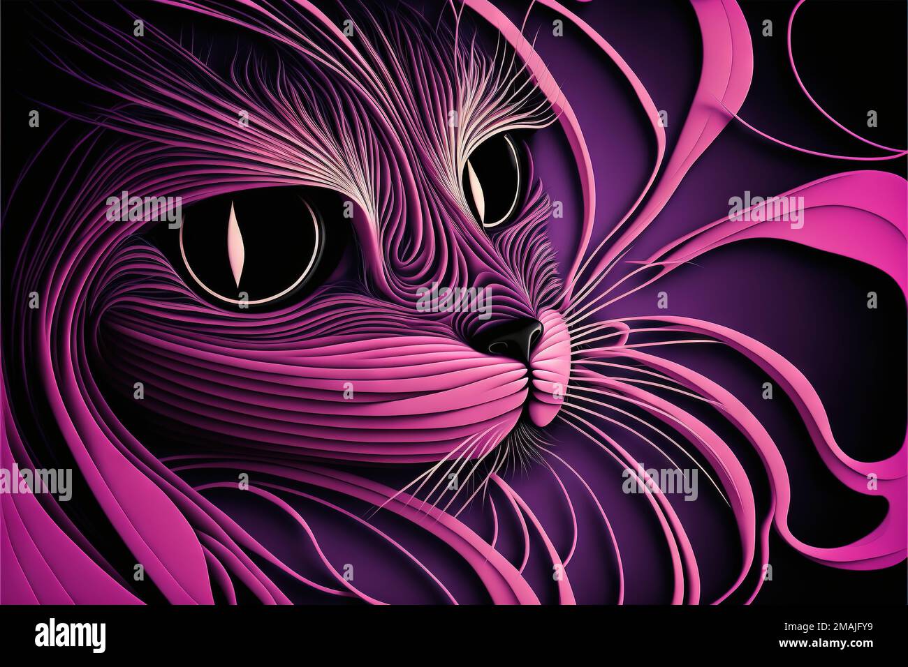 Pink Abstract Cat Eyes