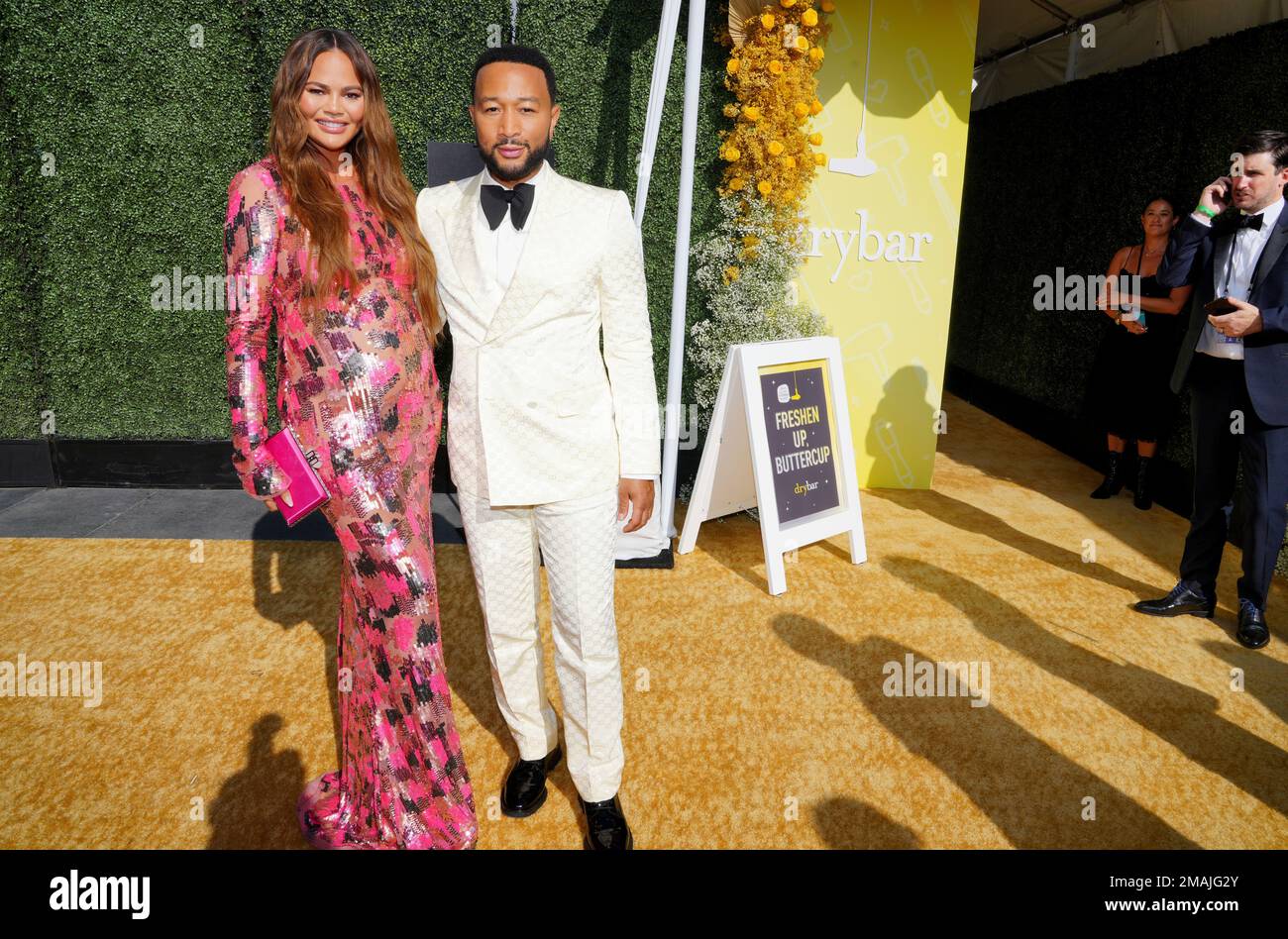 Dry Bar celebrates Chrissy Teigen, left, John Legend and this year's ...