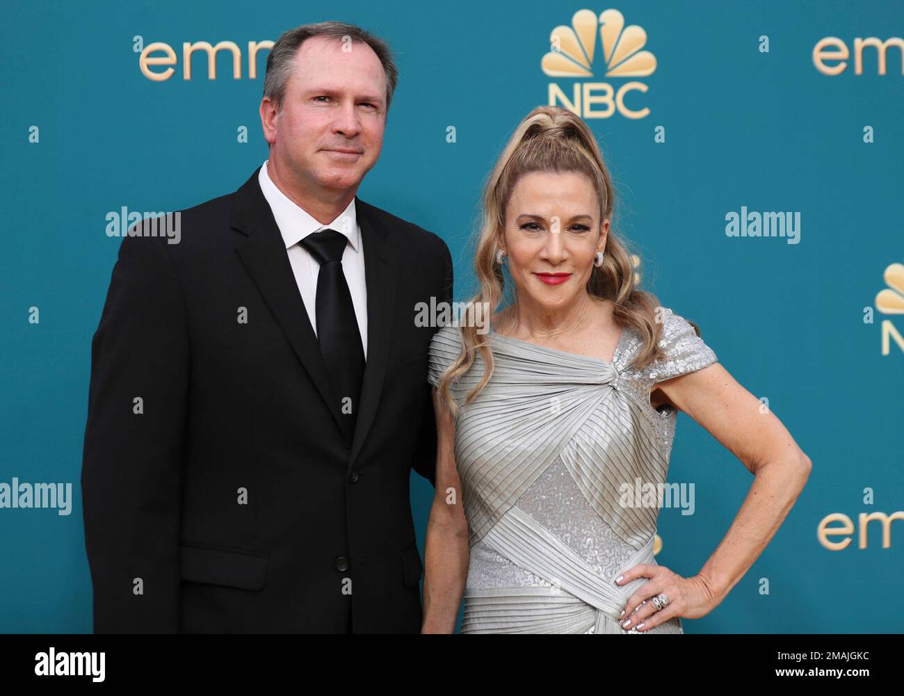 Dave Wooldridge, left, and Madeline Dinonno arrive at the 74th Emmy ...