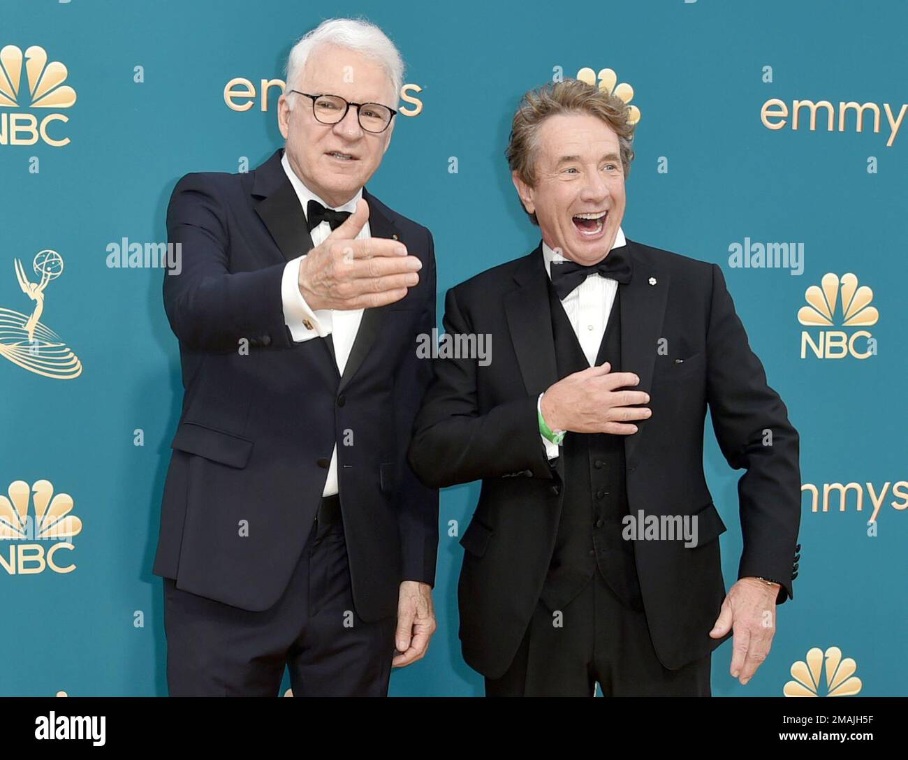 Steven Martin, left, and Martin Short arrive at the 74th Primetime Emmy ...