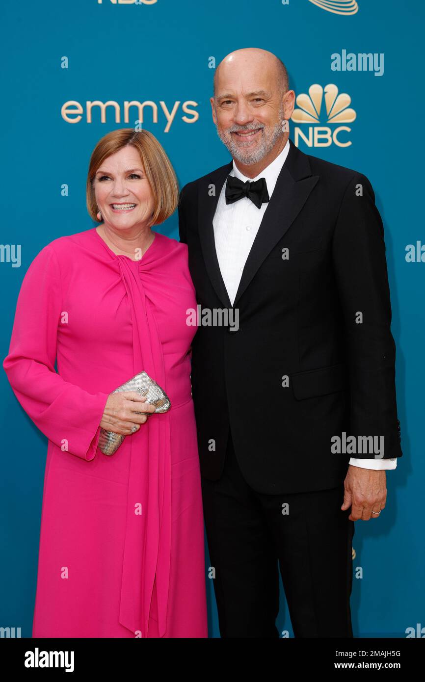 Mare Winningham, left, and Anthony Edwards arrives at the 74th Emmy ...