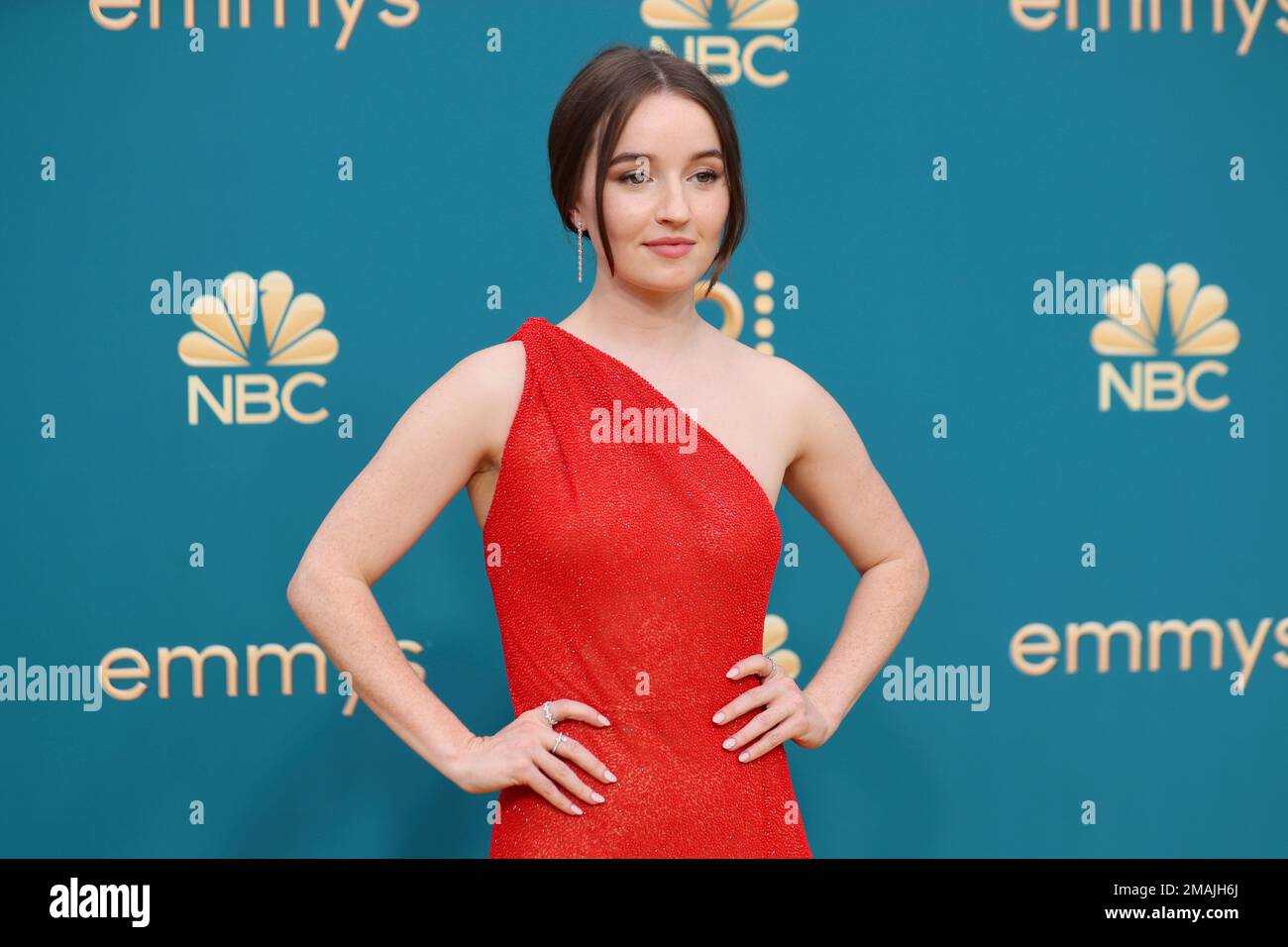 Kaitlyn Dever arrives at the 74th Emmy Awards on Monday, Sept. 12, 2022 ...