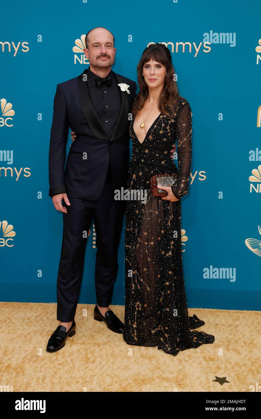Patrick Somerville, left, and Alexis Somerville arrive at the 74th Emmy ...