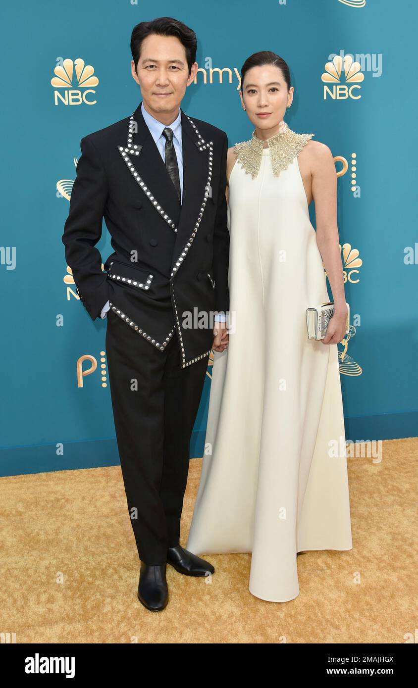 Lee Jung-Jae, left, and Lim Se Ryung arrive at the 74th Primetime Emmy ...