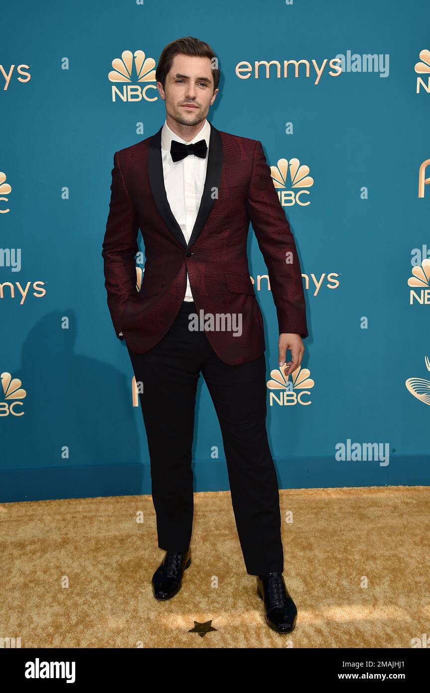Phil Dunster arrives at the 74th Emmy Awards on Monday, Sept. 12, 2022 ...