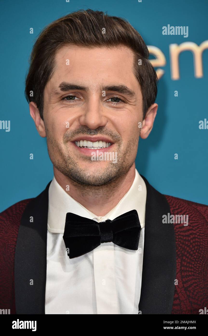 Phil Dunster arrives at the 74th Emmy Awards on Monday, Sept. 12, 2022 ...