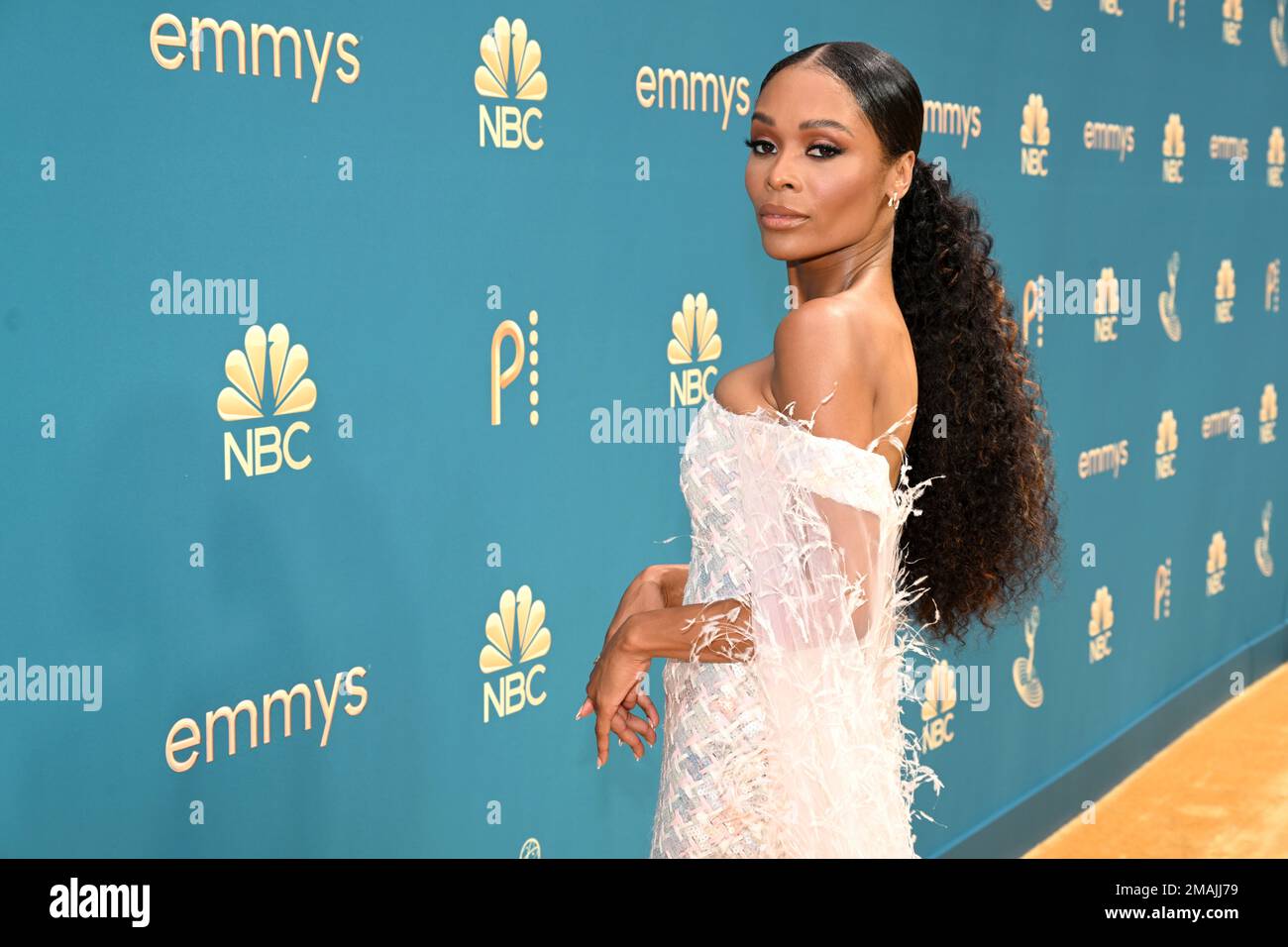 Zuri Hall arrives at the 74th Emmy Awards on Monday, Sept. 12, 2022 at ...