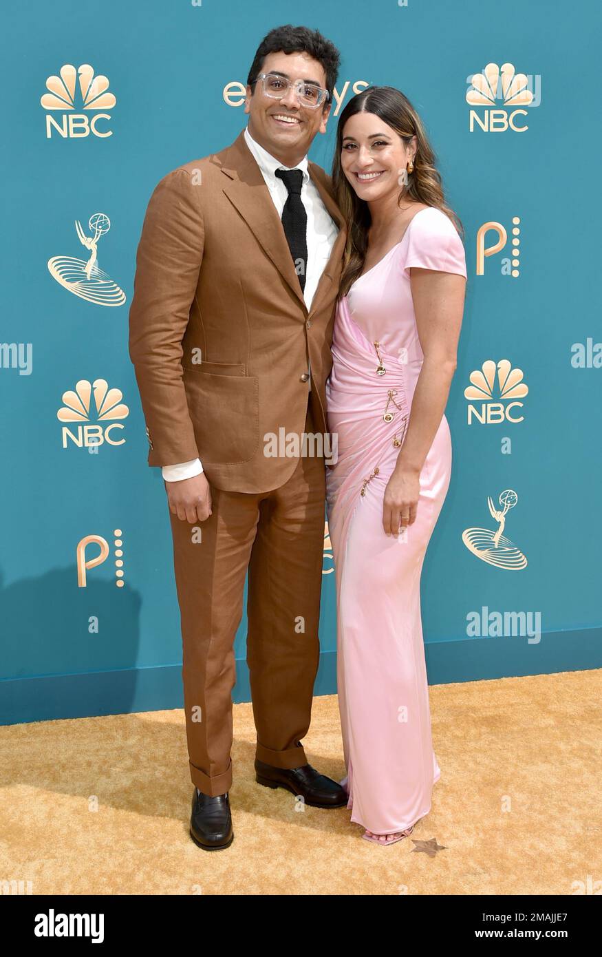 James Atkinson, left, and Jane Becker arrive at the 74th Primetime Emmy ...