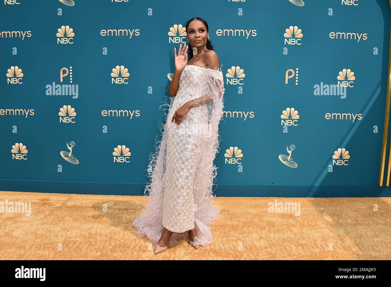 Zuri Hall arrives at the 74th Emmy Awards on Monday, Sept. 12, 2022 at ...