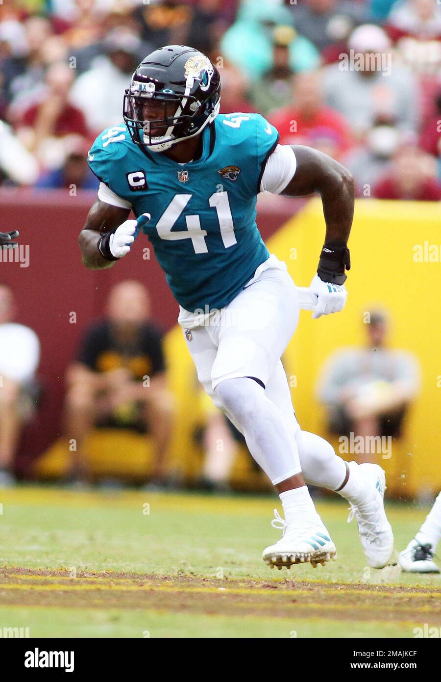 Jacksonville Jaguars linebacker Josh Allen (41) runs during an NFL ...