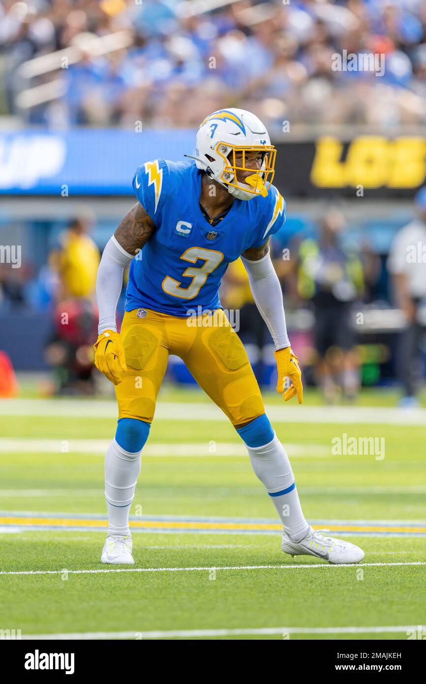 Safety (3) Derwin James of the Los Angeles Chargers against the Las ...