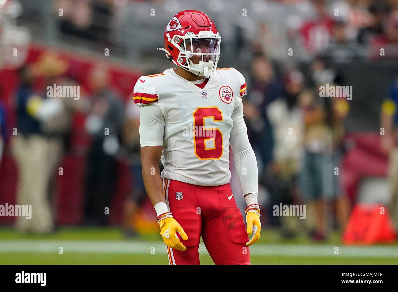 Kansas City Chiefs safety Bryan Cook (6) against the Arizona Cardinals ...