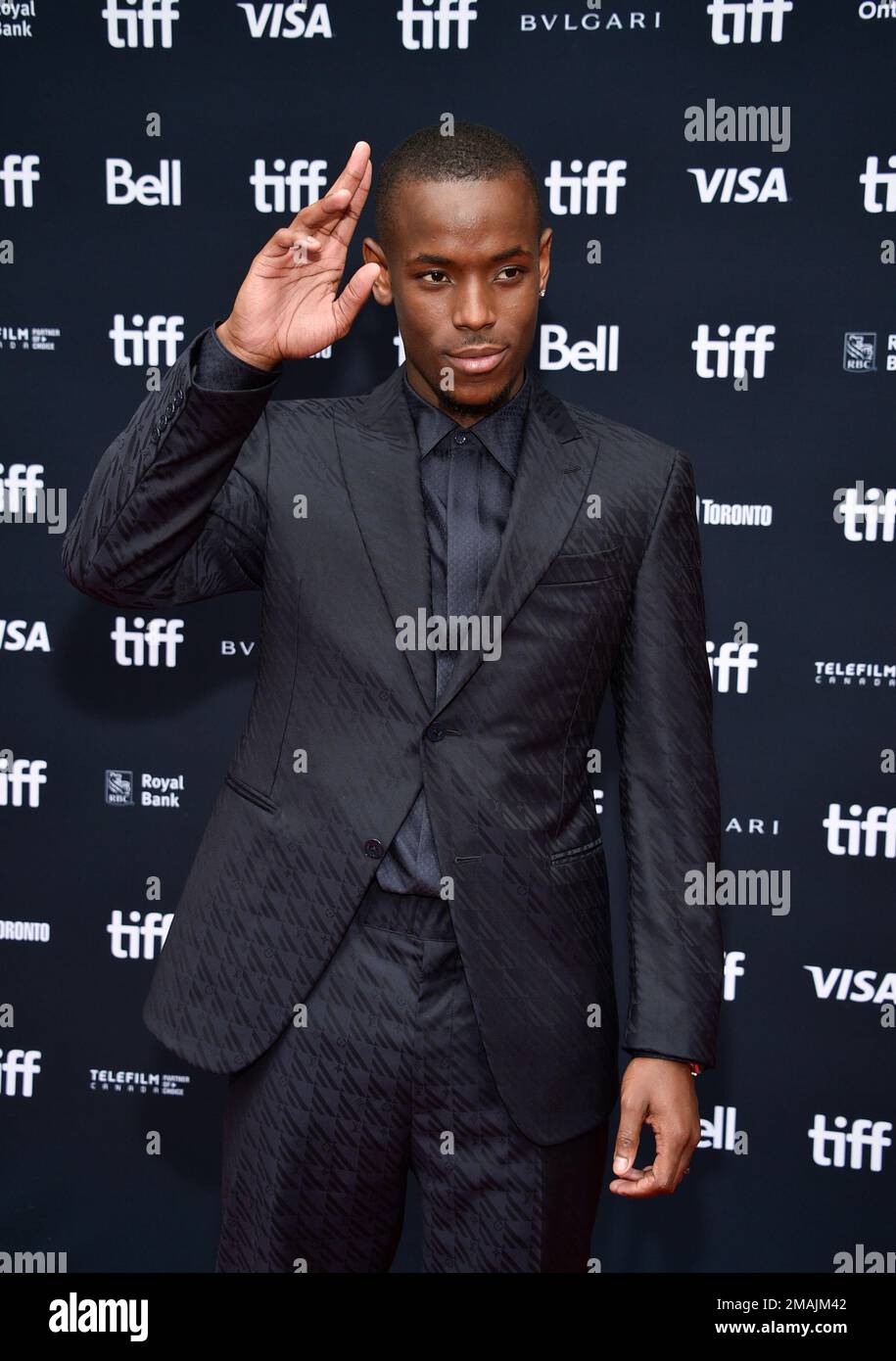 Micheal Ward attends the premiere of "Empire of Light" at the Princess ...