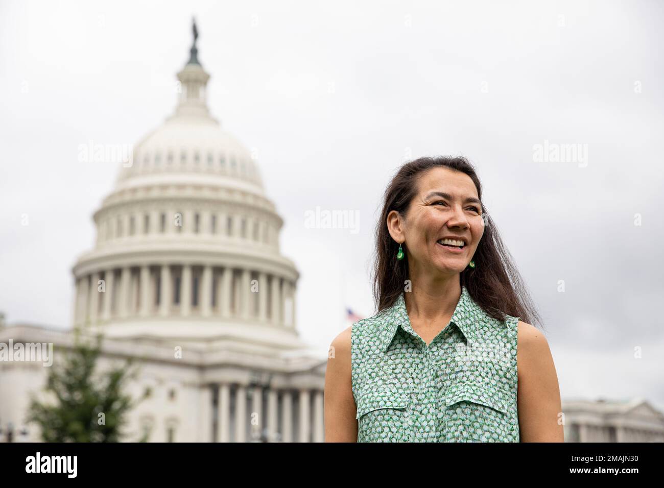 Rep.-elect Mary Peltola, D-Alaska, poses for a portrait at the U.S ...