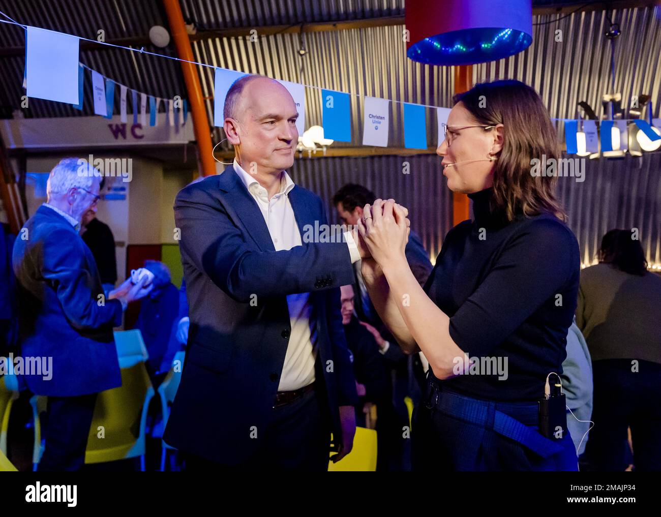 AMERSFOORT - Gert-Jan Segers and Mirjam Bikker during the second winter ...