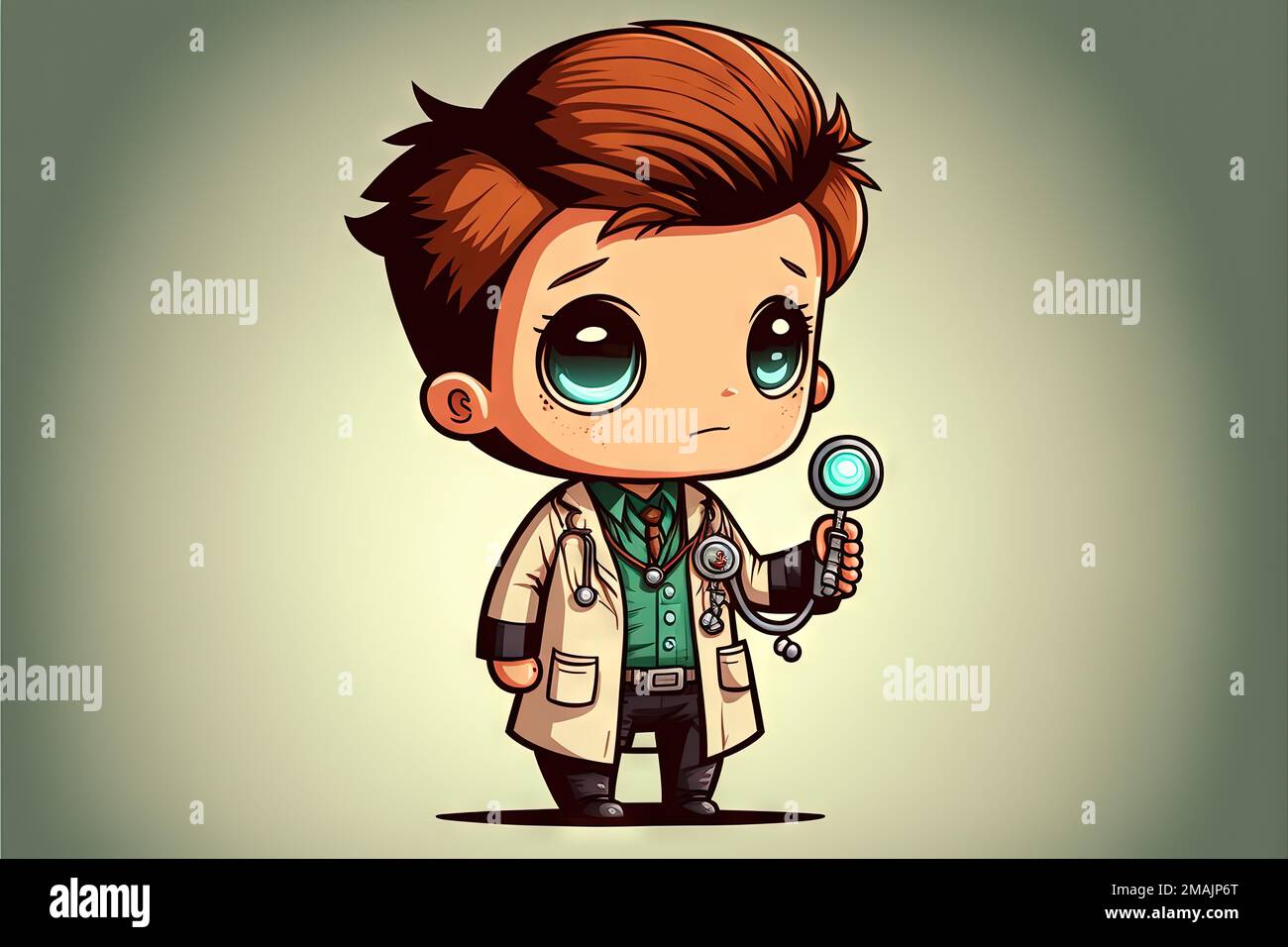 Cartoon character magnifying glass man hi-res stock photography and ...