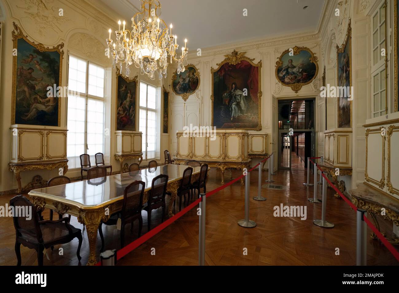 A view shows the King Louis XV room of the Richelieu Bibliotheque ...