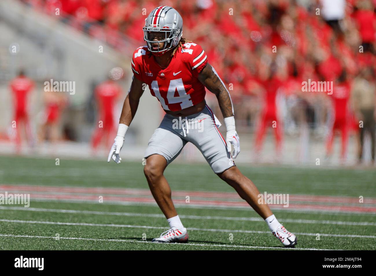 Ohio State defensive back Ronnie Hickman plays against Arkansas State ...