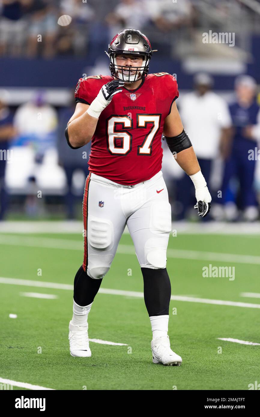 Tampa Bay Buccaneers guard Luke Goedeke (67) is seen during an NFL ...