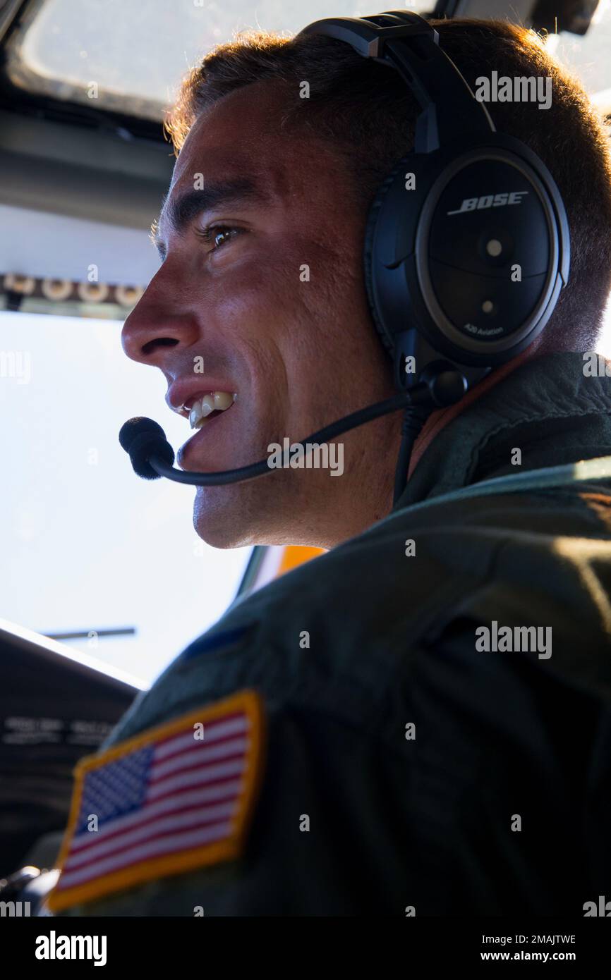 U.S. Air Force Lt. Jake Bacon, a KC-135 Stratotanker pilot with the ...