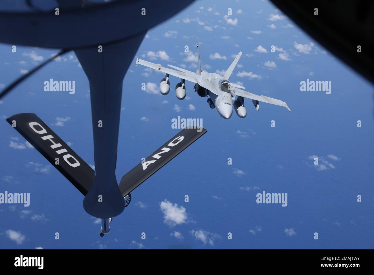 A U.S. Marine Corps F/A-18C Hornet aircraft with Marine All Weather ...