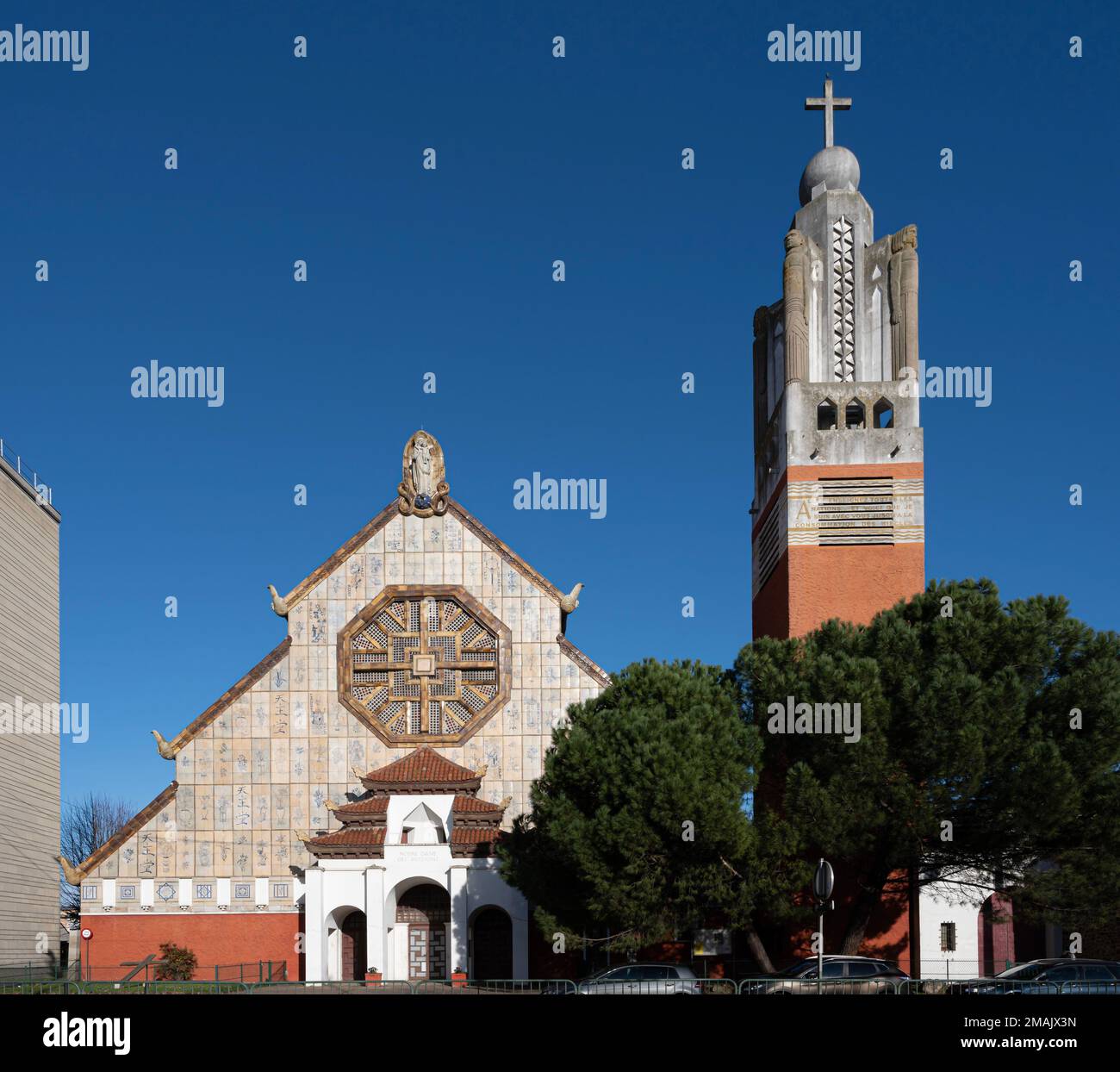 View of the Church Notre Dame des Missions Stock Photo - Alamy