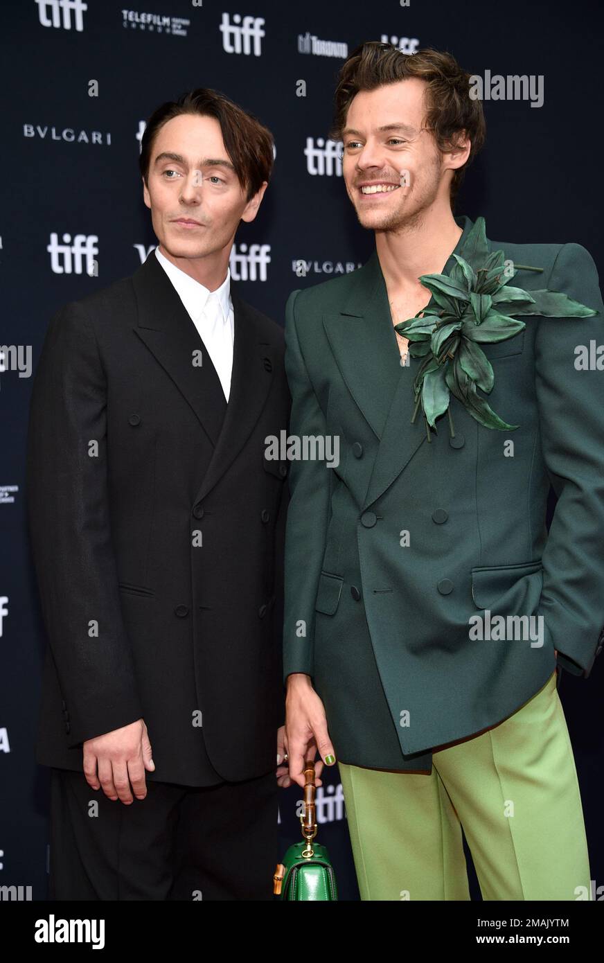 David Dawson, left, and Harry Styles attend the premiere of "My ...