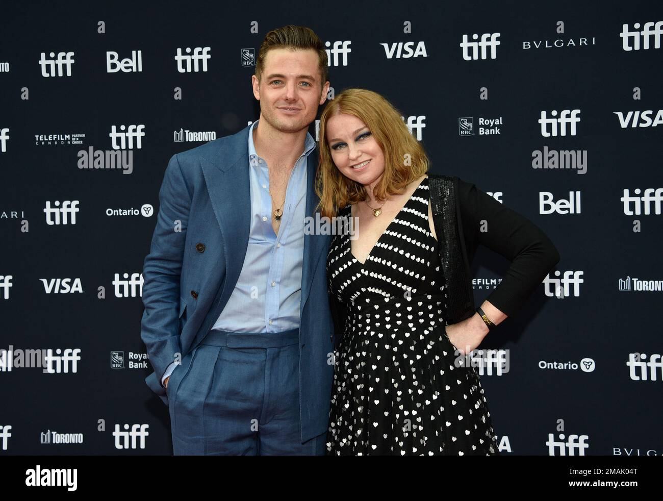 Producers Robbie Rogers, left, and Sarah Schechter attend the premiere ...