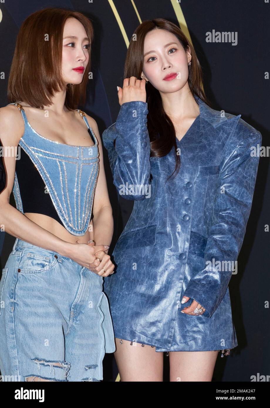 Seoul, South Korea. 19th Jan, 2023. South Korean Nicole Jung and Heo Young?Ji from K-Pop girl ...