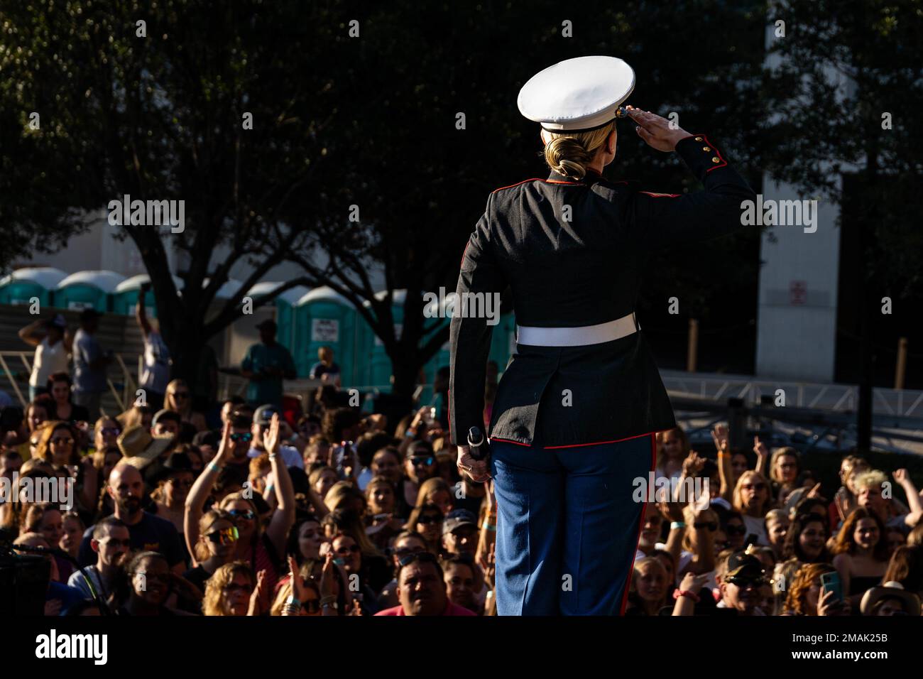 U.S. Marine Corps Sgt. Dana Reminsky, the vocalist of the Marine Corps ...