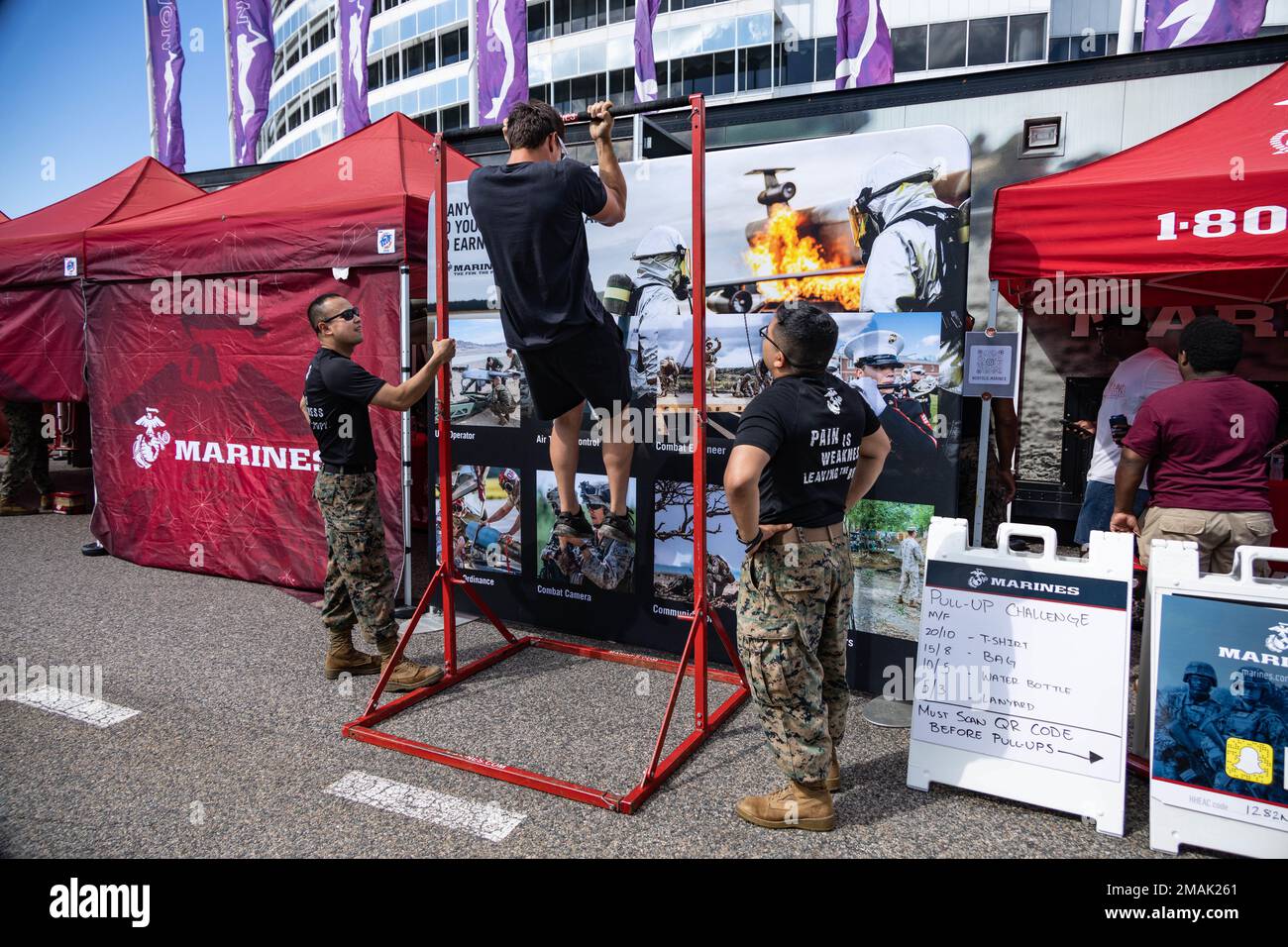 U.S. Marines with Recruiting Sub-Station Chesapeake and Recruiting Sub-Station Pembroke ...
