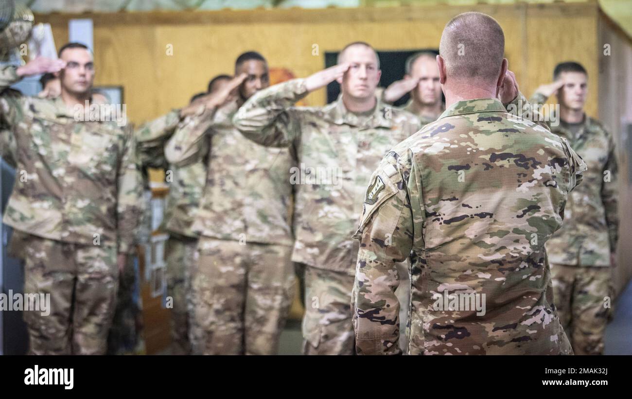U.S. Air Force Col. Daniel Kobs, the outgoing 409th Air Expeditionary ...