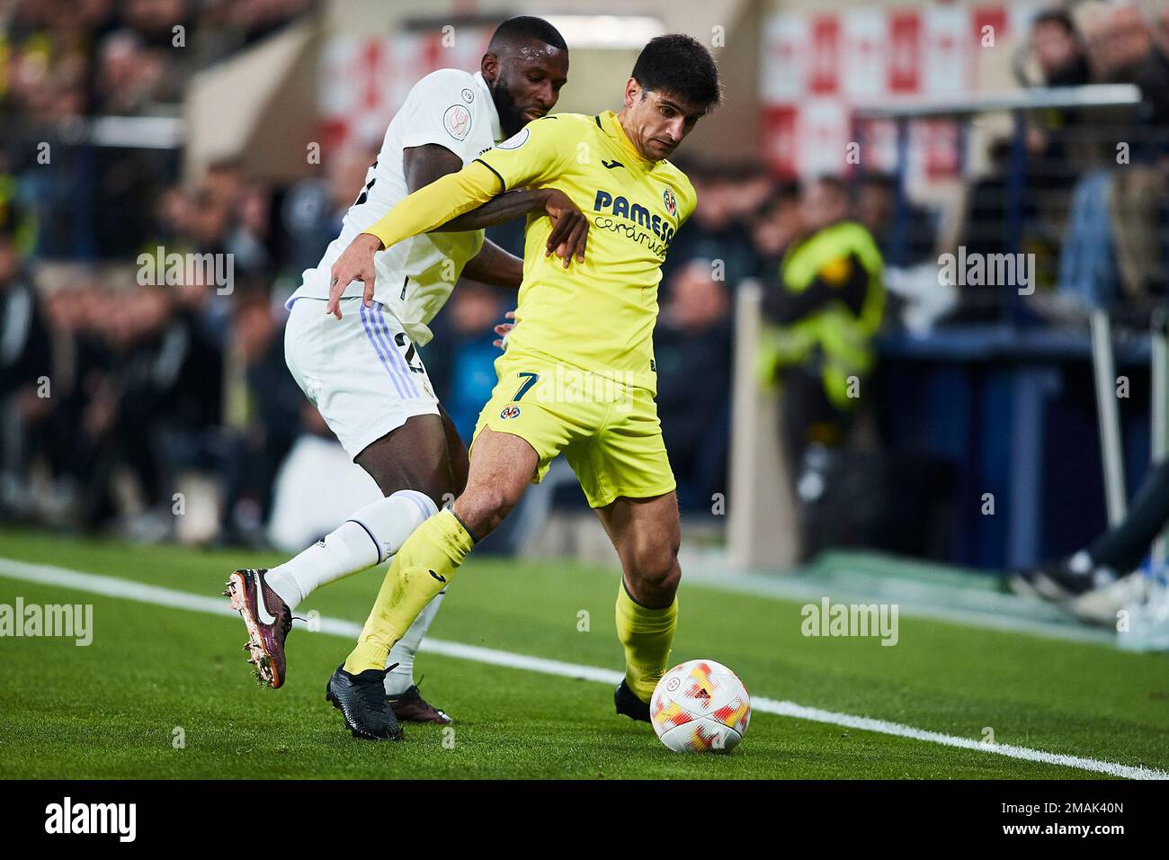 Spain. 19th Jan, 2023. Gerard Moreno (Villarreal CF, #7) and Antonio ...