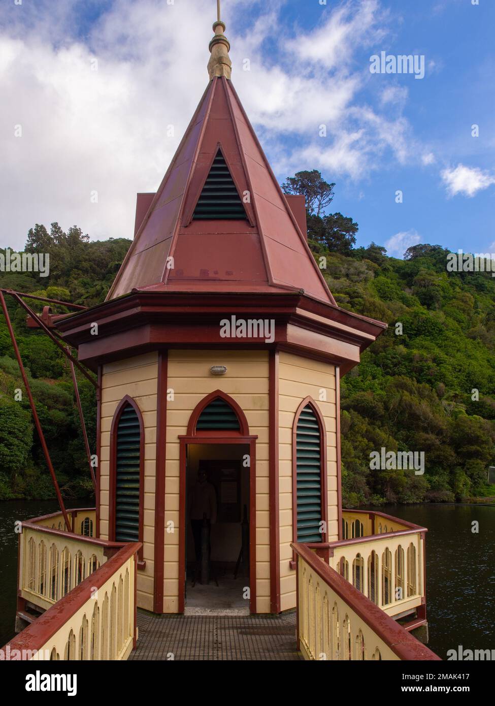 Building With A Turret At The End Of A Jetty Stock Photo - Alamy