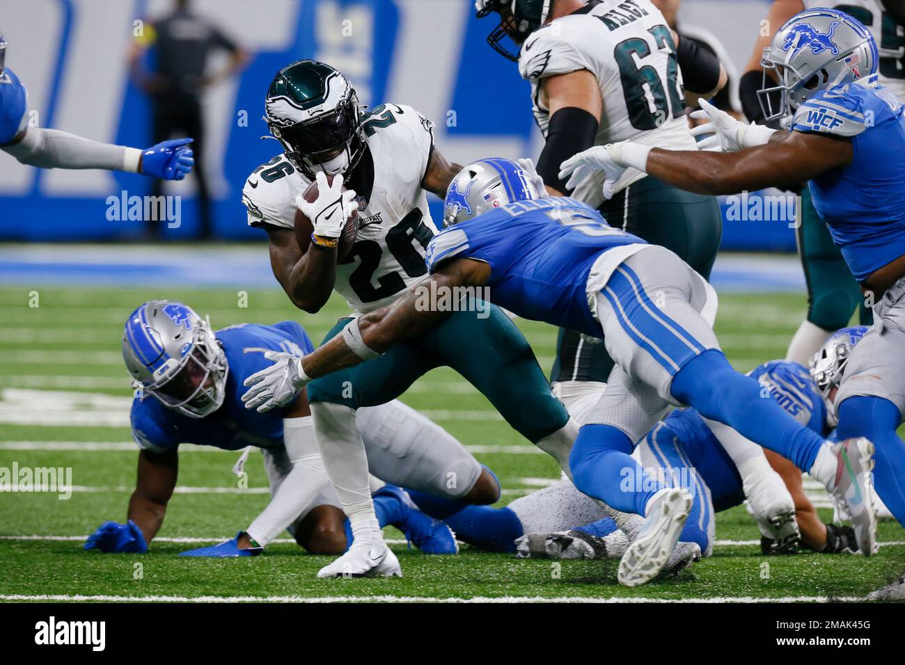 Philadelphia Eagles Running Back Miles Sanders 26 Runs The Ball