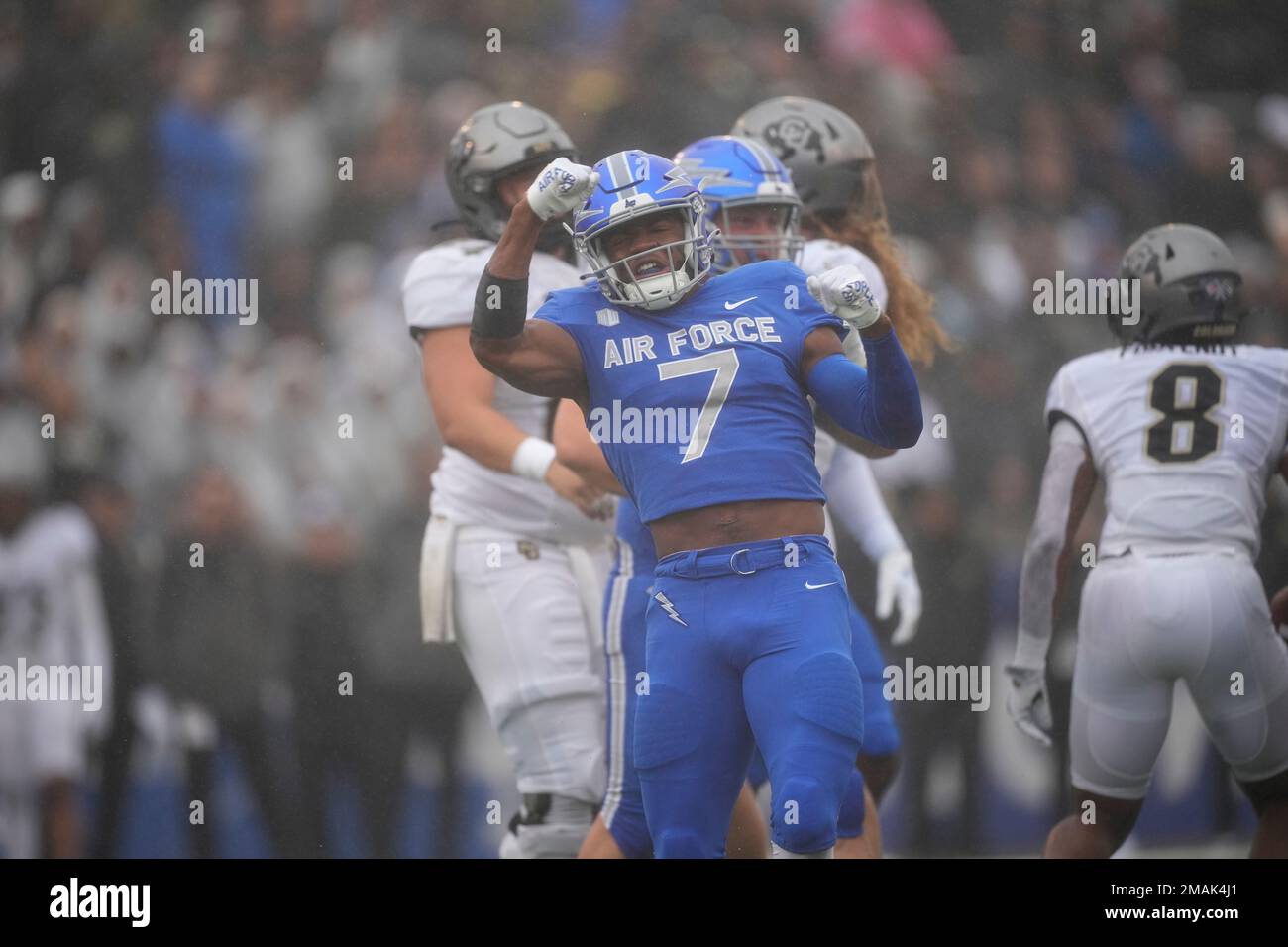 Air Force safety Trey Taylor (7) in the first half of an NCAA college ...