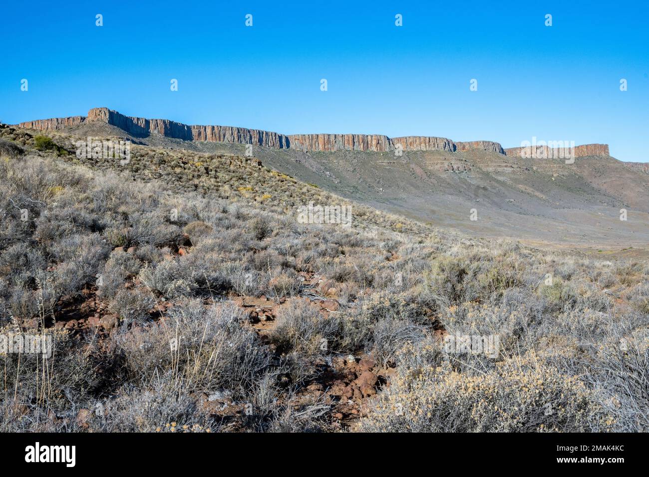 Flat top mountains in the Karoo Basin. Calvinia, Northern Cape, South ...