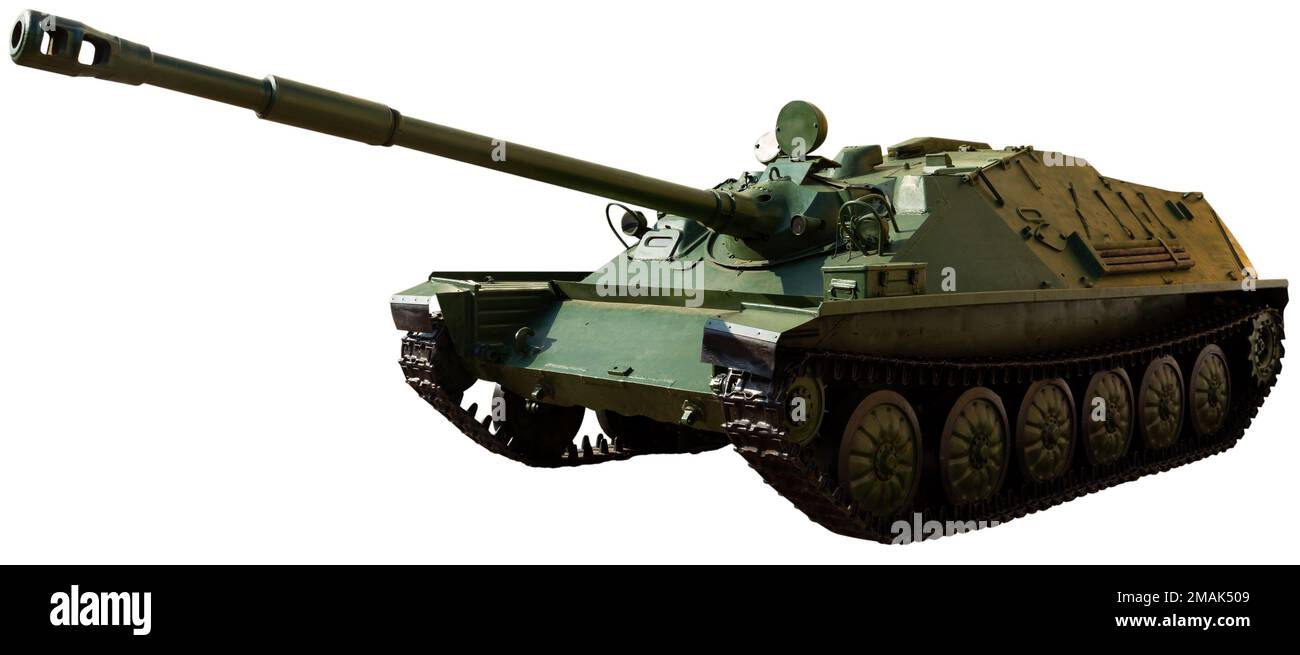 SU-85 self-propelled artillery unit on white background Stock Photo - Alamy