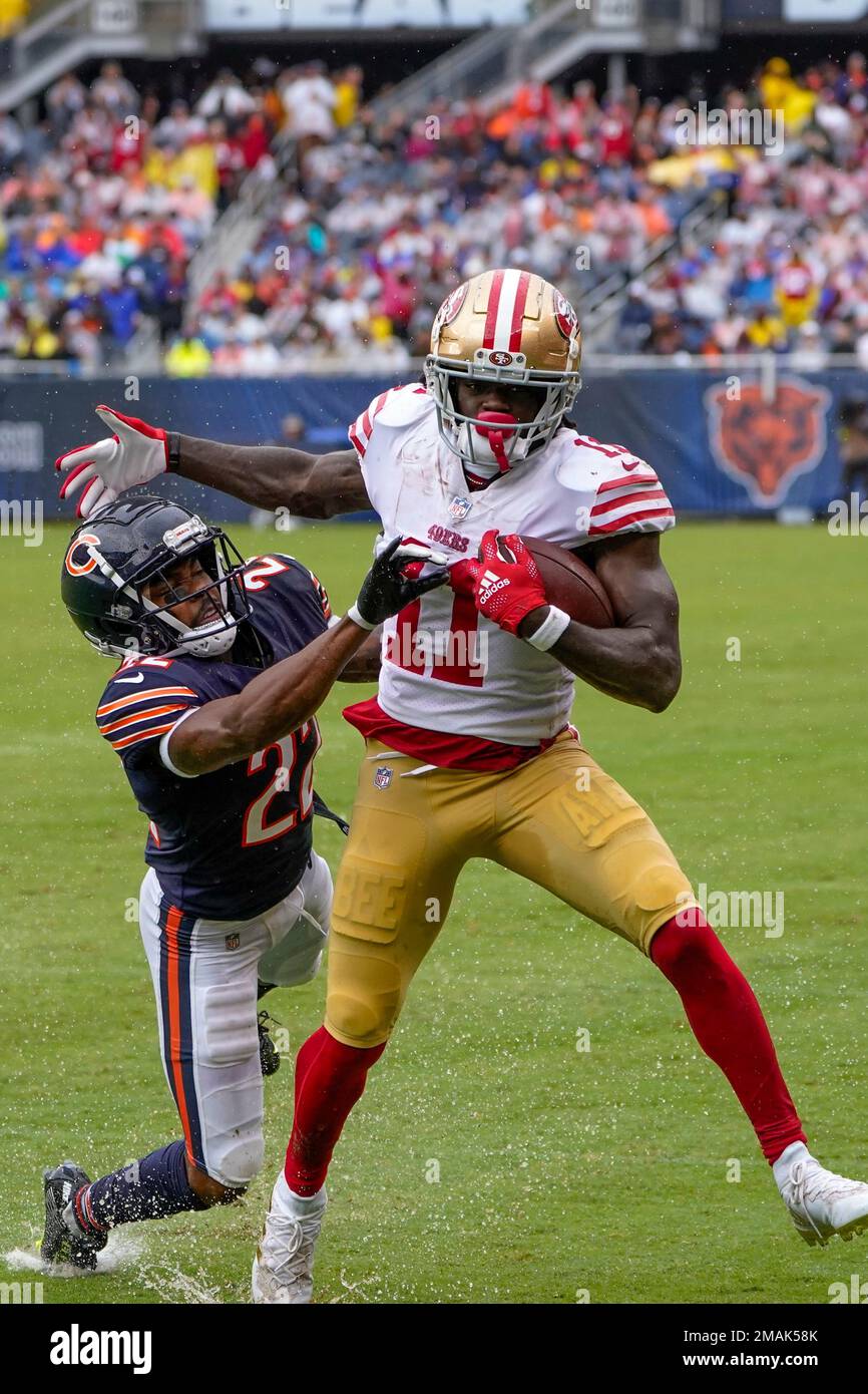 Chicago Bears' Kindle Vildor tries to stop San Francisco 49ers' Brandon ...