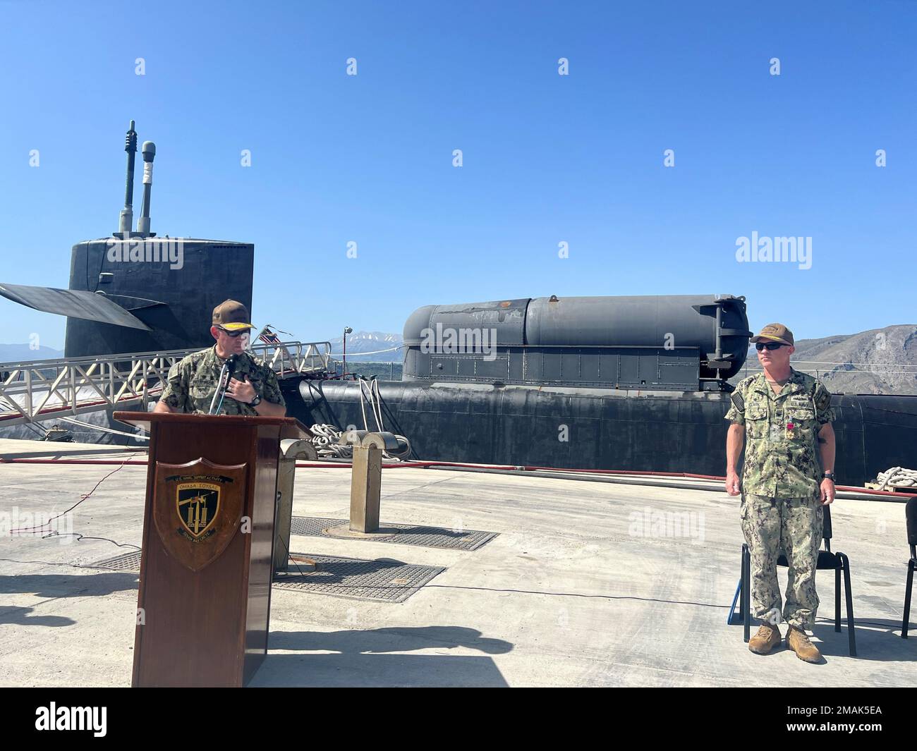 SOUDA BAY, Greece. (May 28, 2022) Capt. Geoffry Patterson, incoming ...