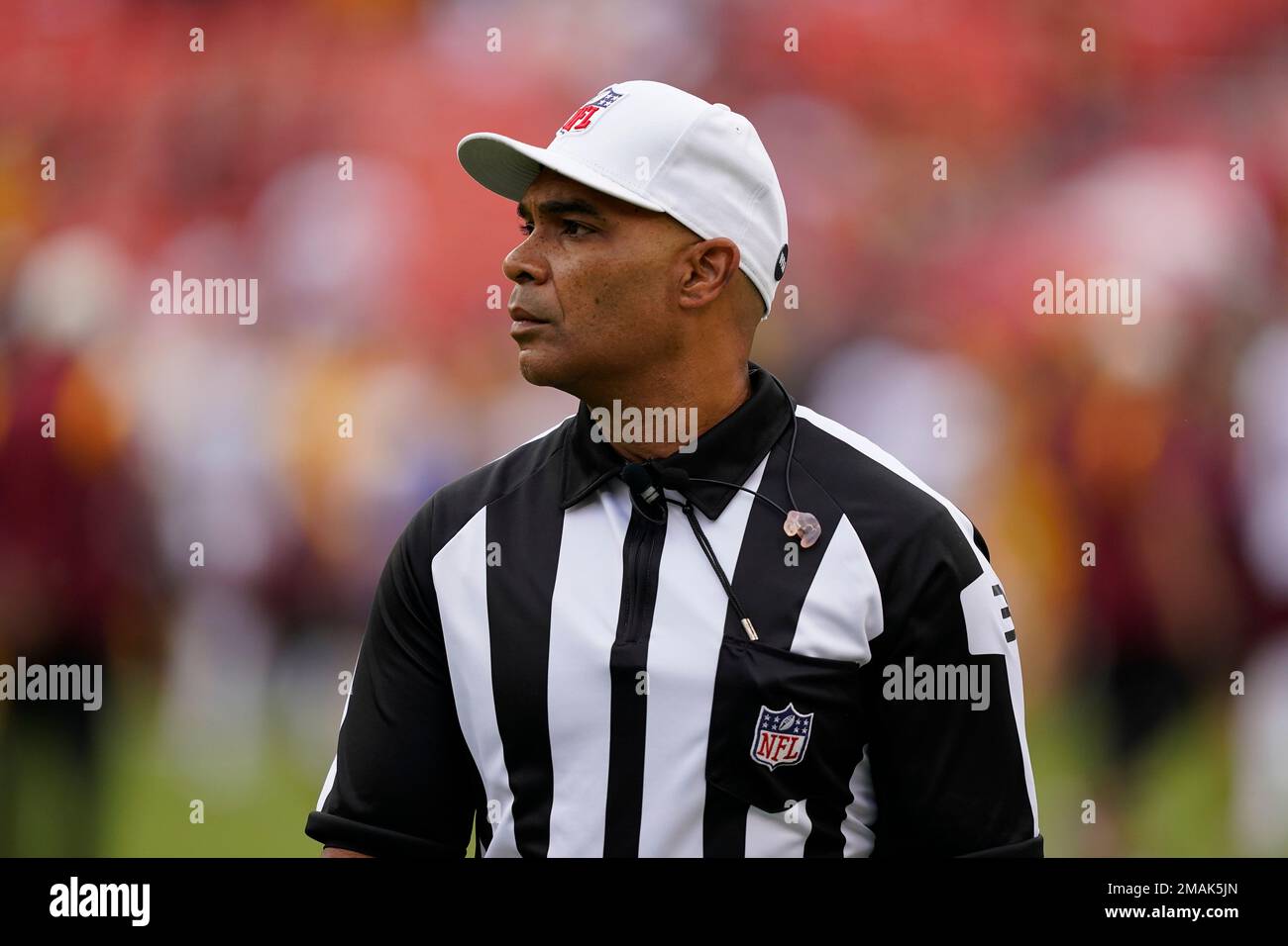 NFL Referee Travel Blake (3) on the field before the start an NFL ...