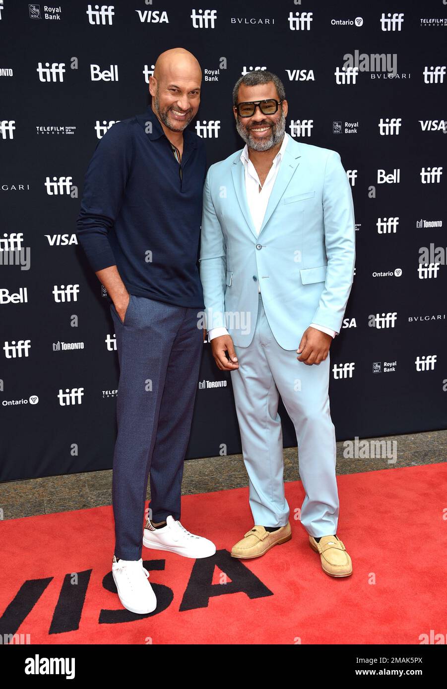Keegan-Michael Key, left, and Jordan Peele attend the premiere of ...
