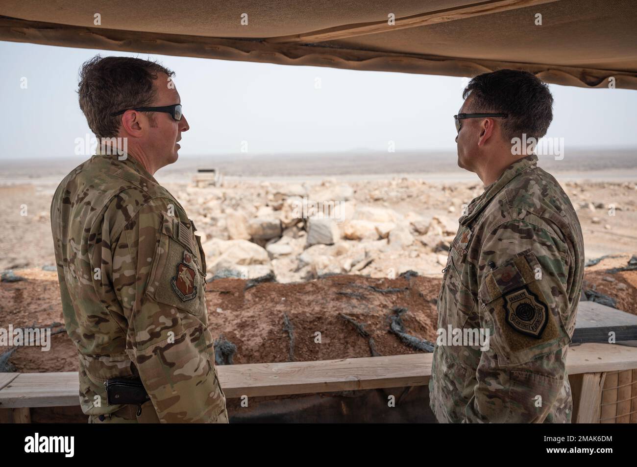 U.S. Air Force Col. Matthew Bartlett, left, 449th Air Expeditionary ...