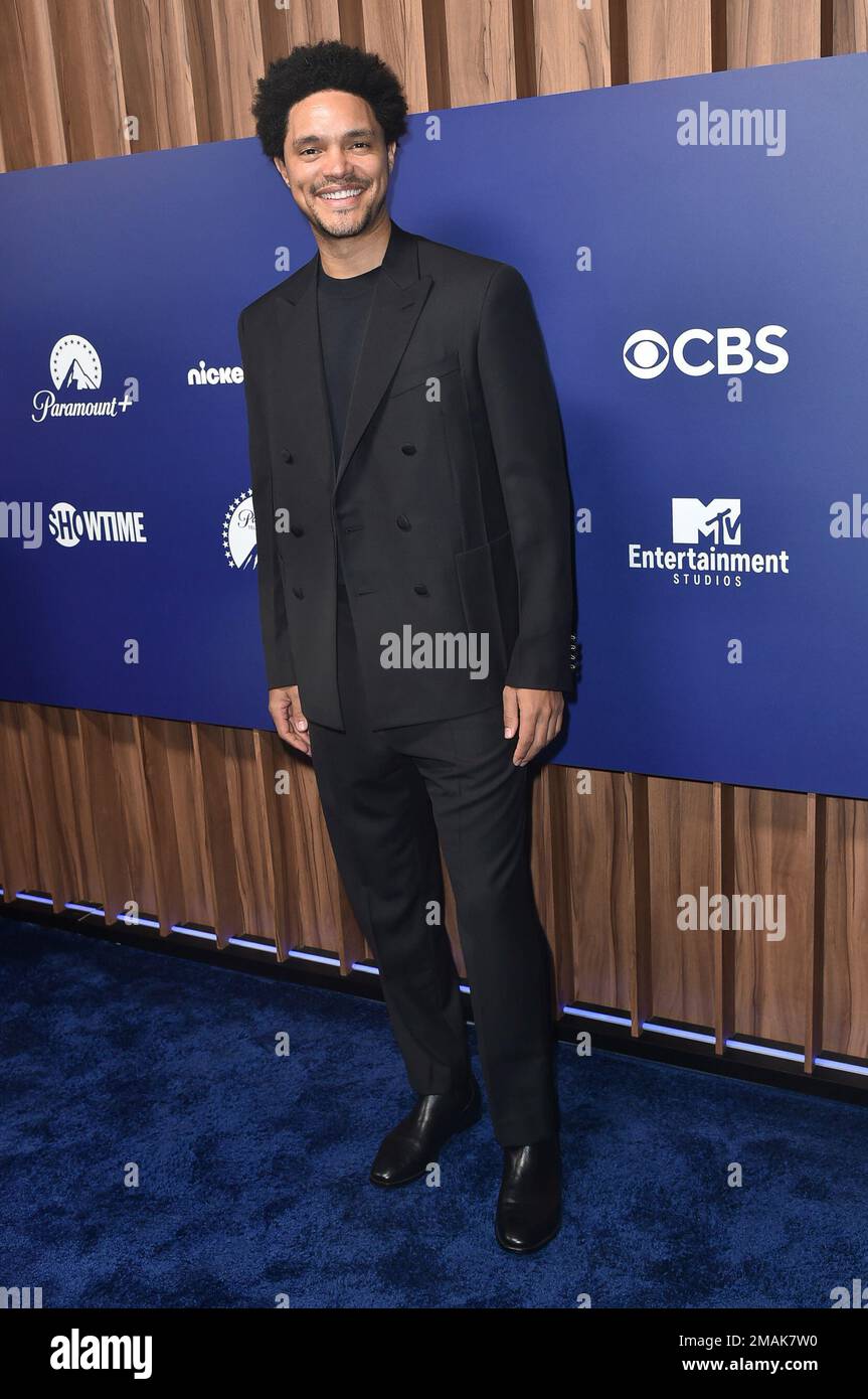 Trevor Noah arrives at the Paramount Emmy Party on Saturday, Sept. 10 ...