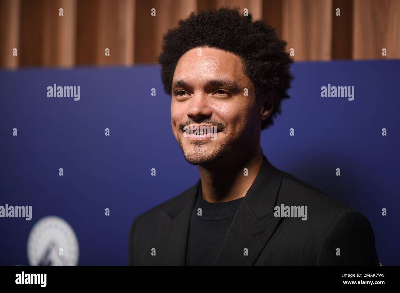 Trevor Noah arrives at the Paramount Emmy Party on Saturday, Sept. 10 ...