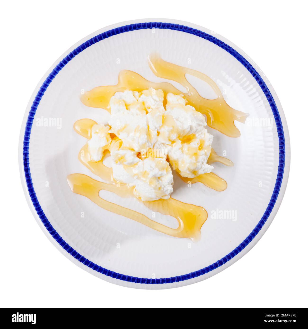 Catalan cheese mato from goat milk with honey Stock Photo - Alamy