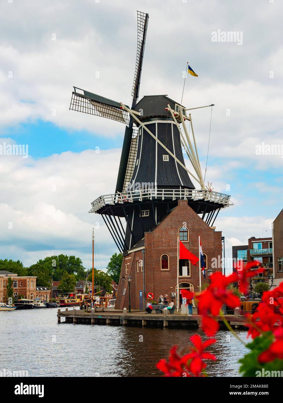 Famous Windmill De Adriaan in Haarlem, Netherlands Stock Photo - Alamy